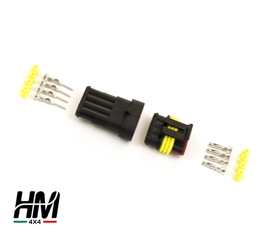 4-way watertight connector for electrical cables - HM4X4