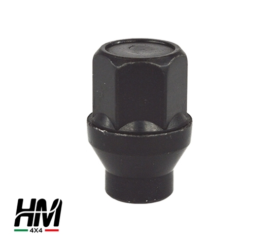Toyota black closed wheel nut with collar - HM4X4